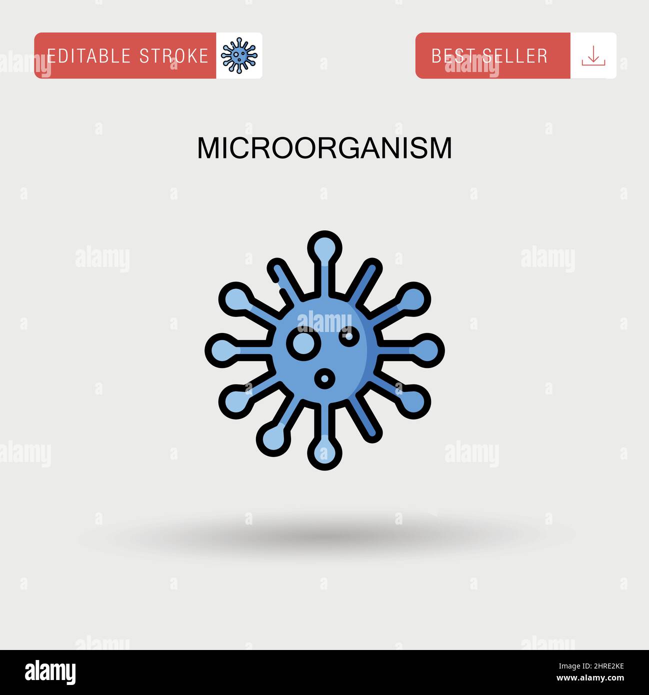 Microorganism Simple vector icon Stock Vector Image & Art - Alamy