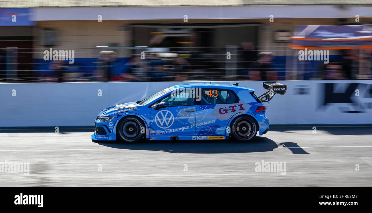 Golf GTI Racing on circuit Stock Photo - Alamy