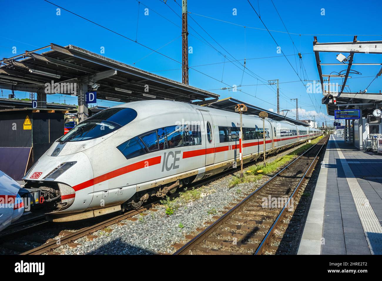 Modern electric train in the station of Hanau Stock Photo - Alamy