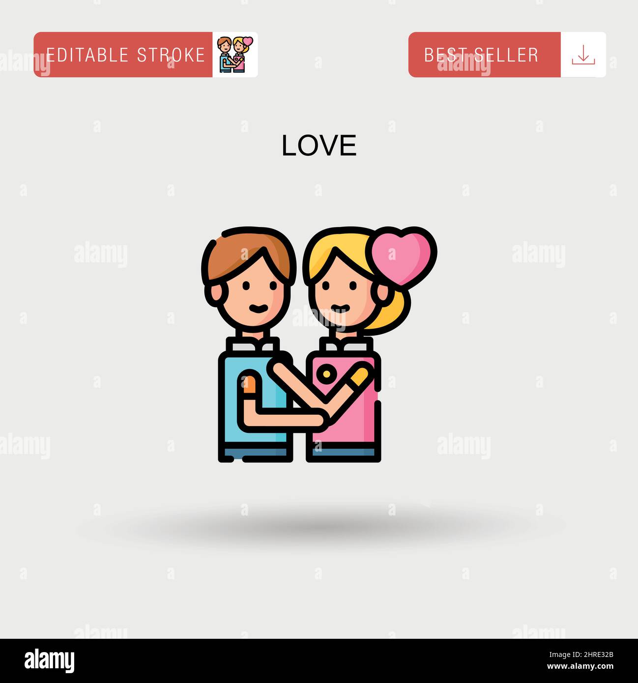 Love Simple vector icon Stock Vector Image & Art - Alamy