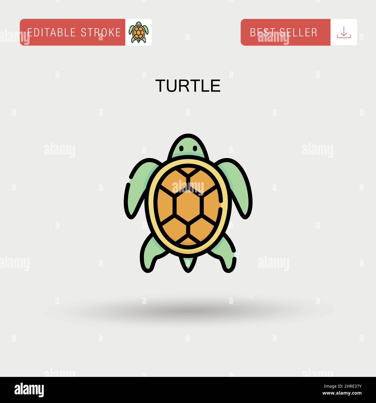 Turtle Simple vector icon Stock Vector Image & Art - Alamy