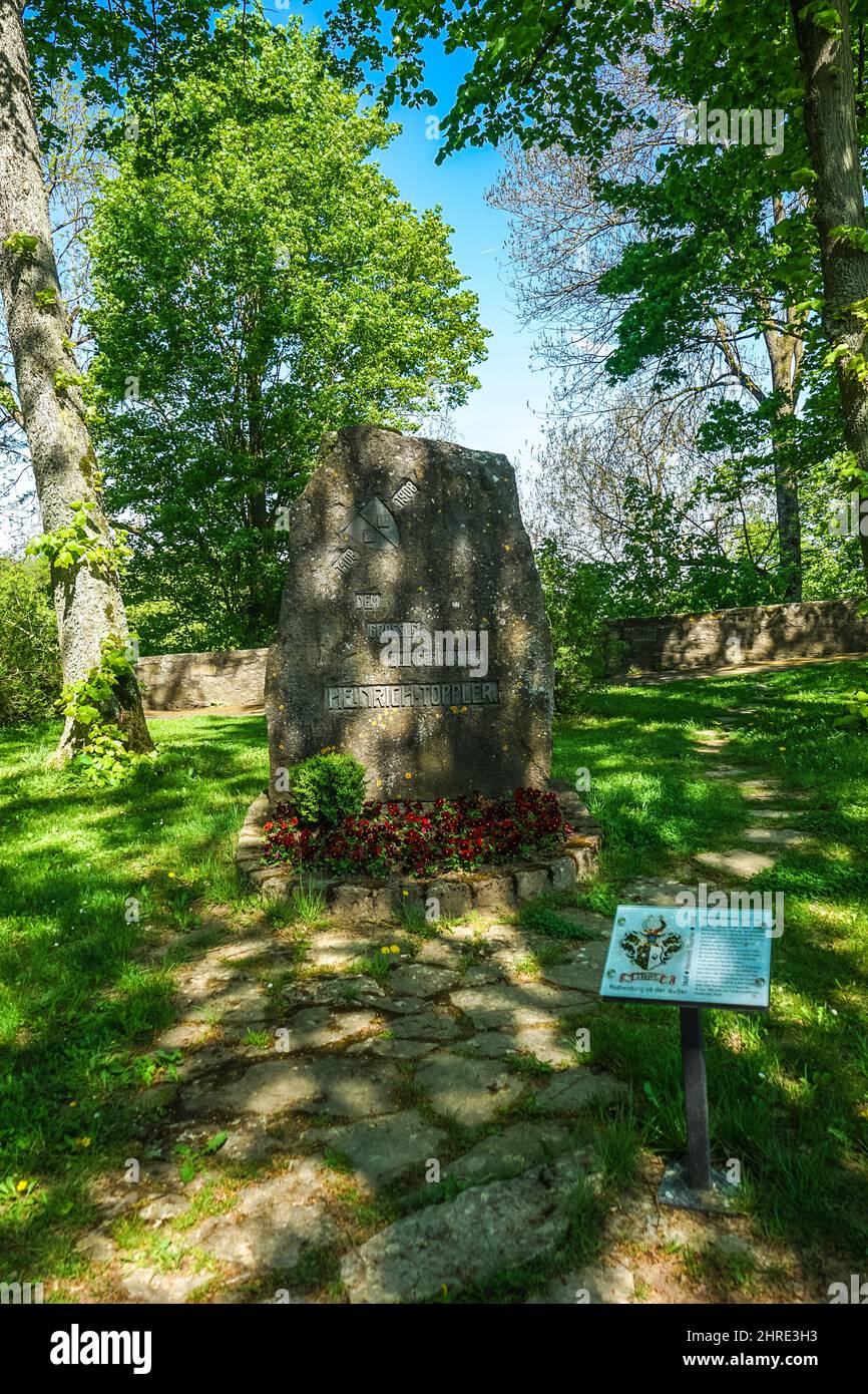 Memorial in a green garden Stock Photo - Alamy