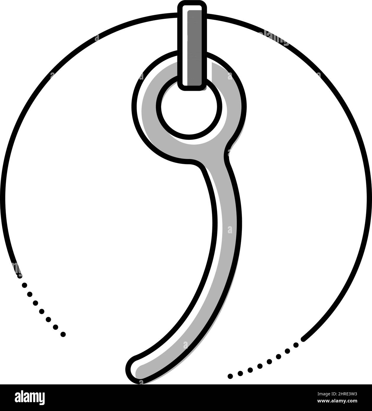 parachutist cord equipment color icon vector illustration Stock Vector ...