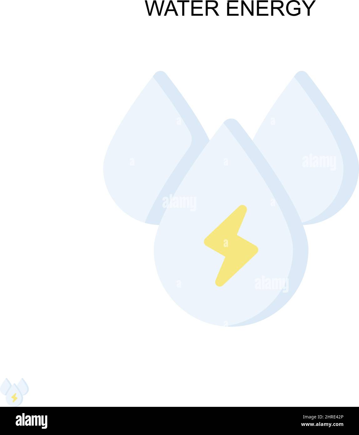 Water energy Simple vector icon. Illustration symbol design template ...