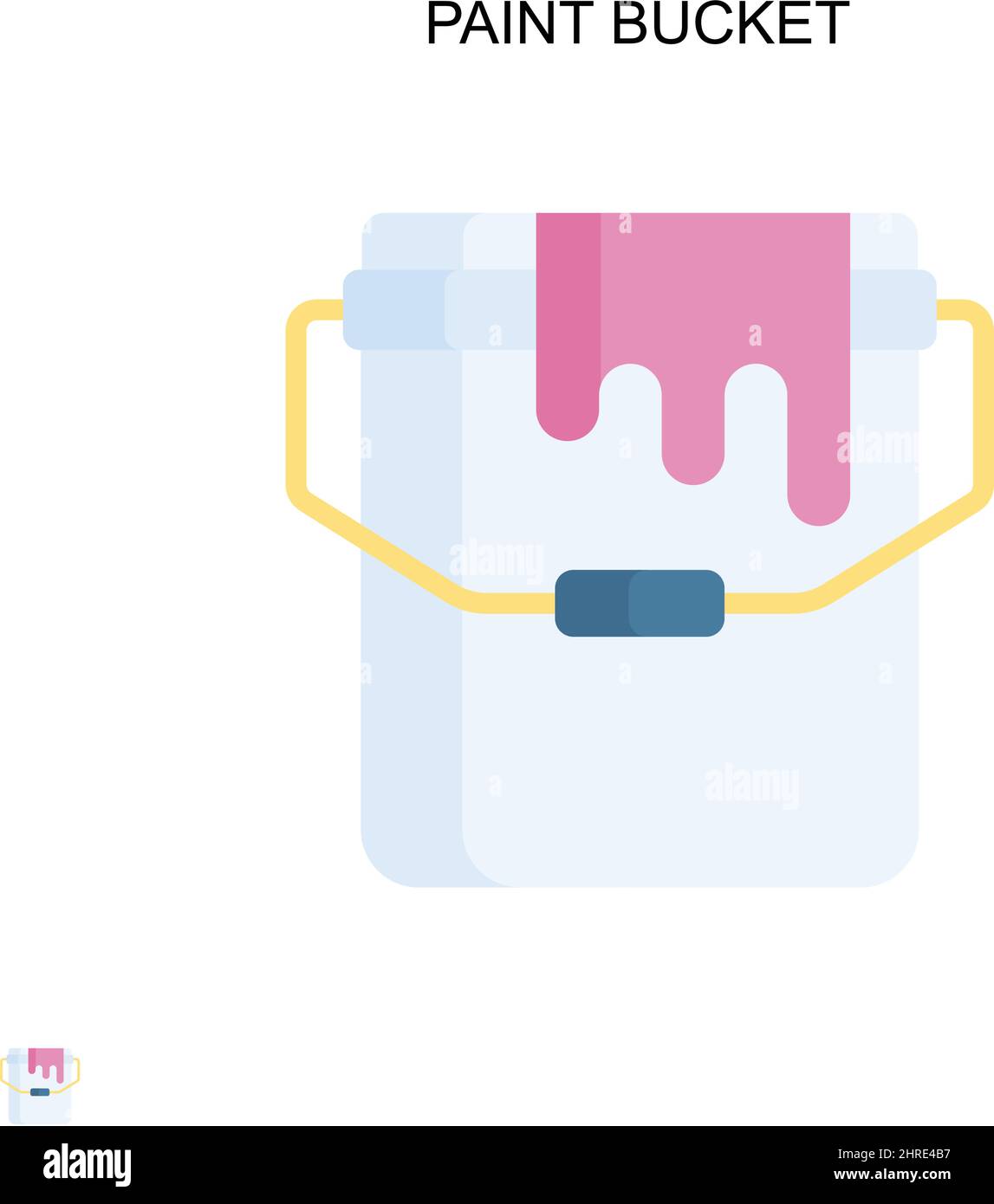 Paint bucket Simple vector icon. Illustration symbol design template ...