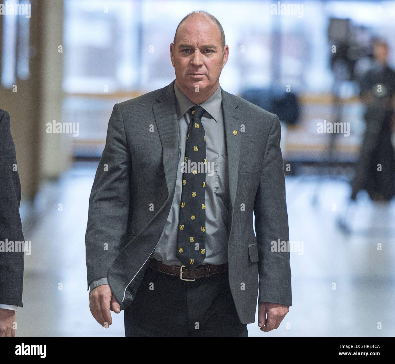 Thomas Harding arrives at the courthouse to hear a question from the ...