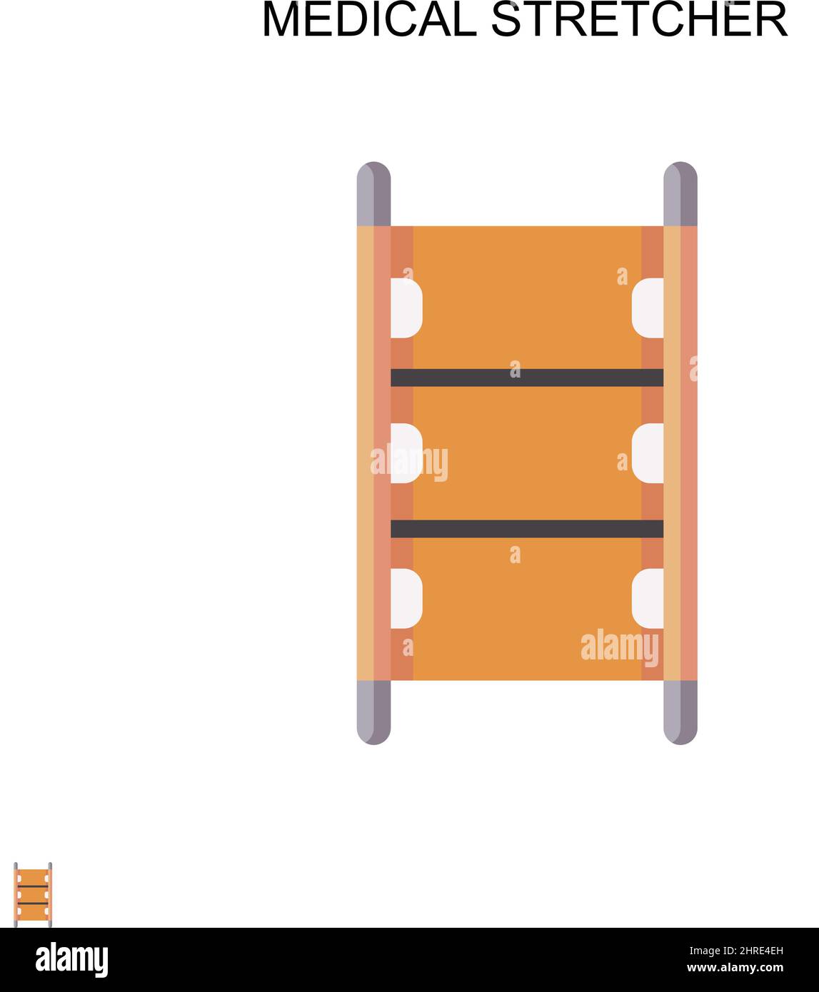 Medical stretcher Simple vector icon. Illustration symbol design ...