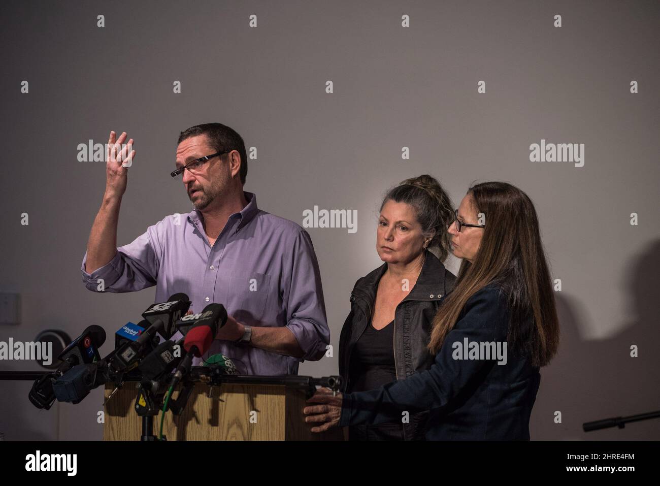 Greg Downer, leader of the Toronto Missing Rainbow Community, speaks ...