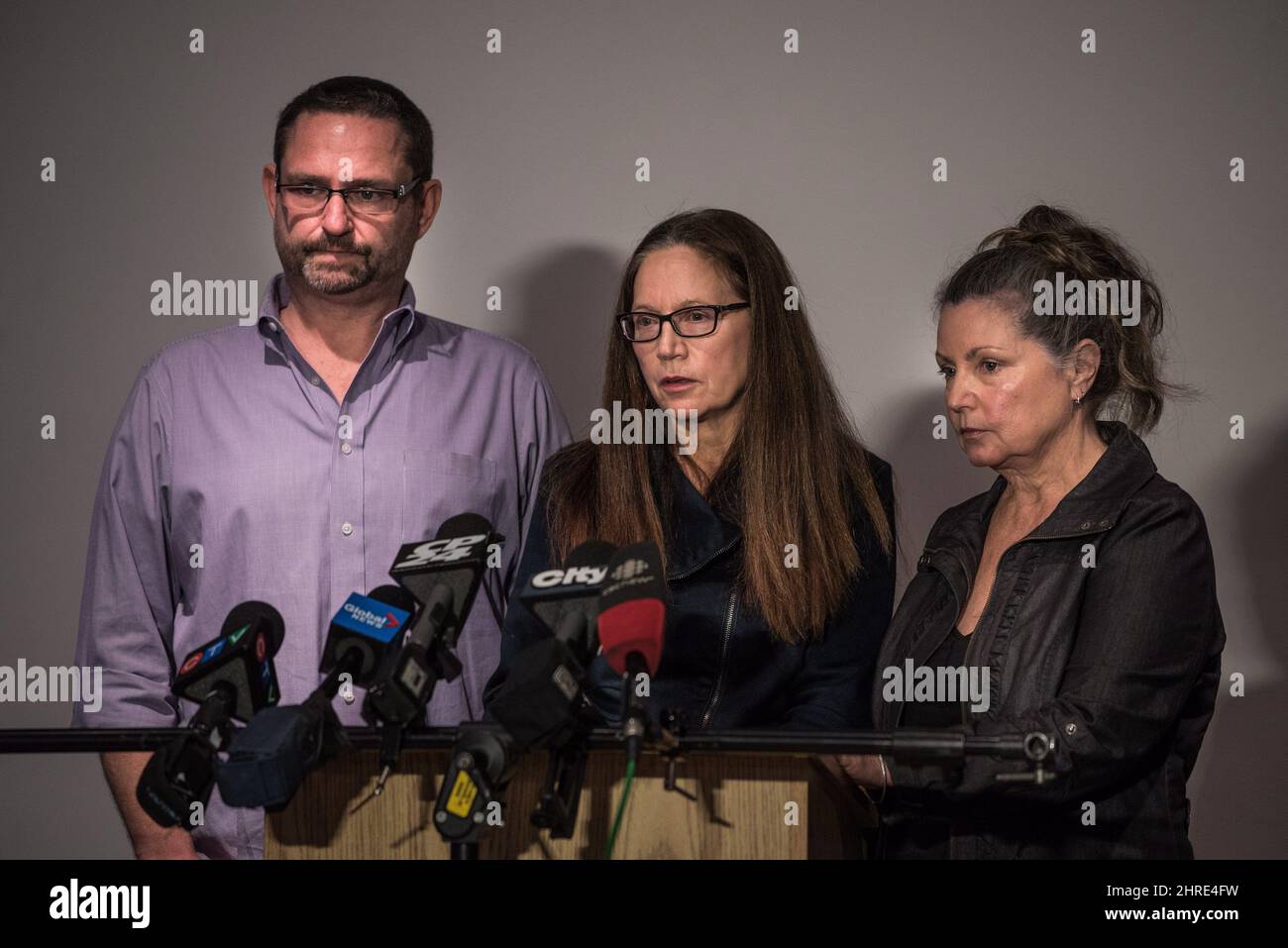 Greg Downer , leader of the Toronto Missing Rainbow Community, speaks ...