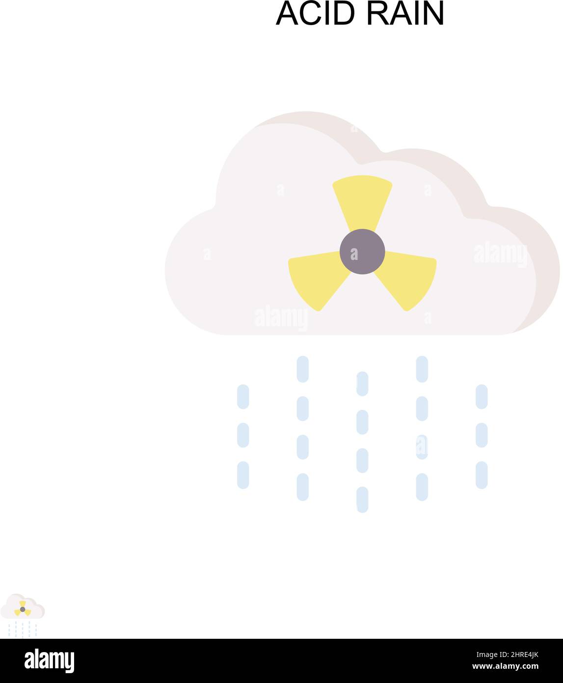Acid rain Simple vector icon. Illustration symbol design template for ...