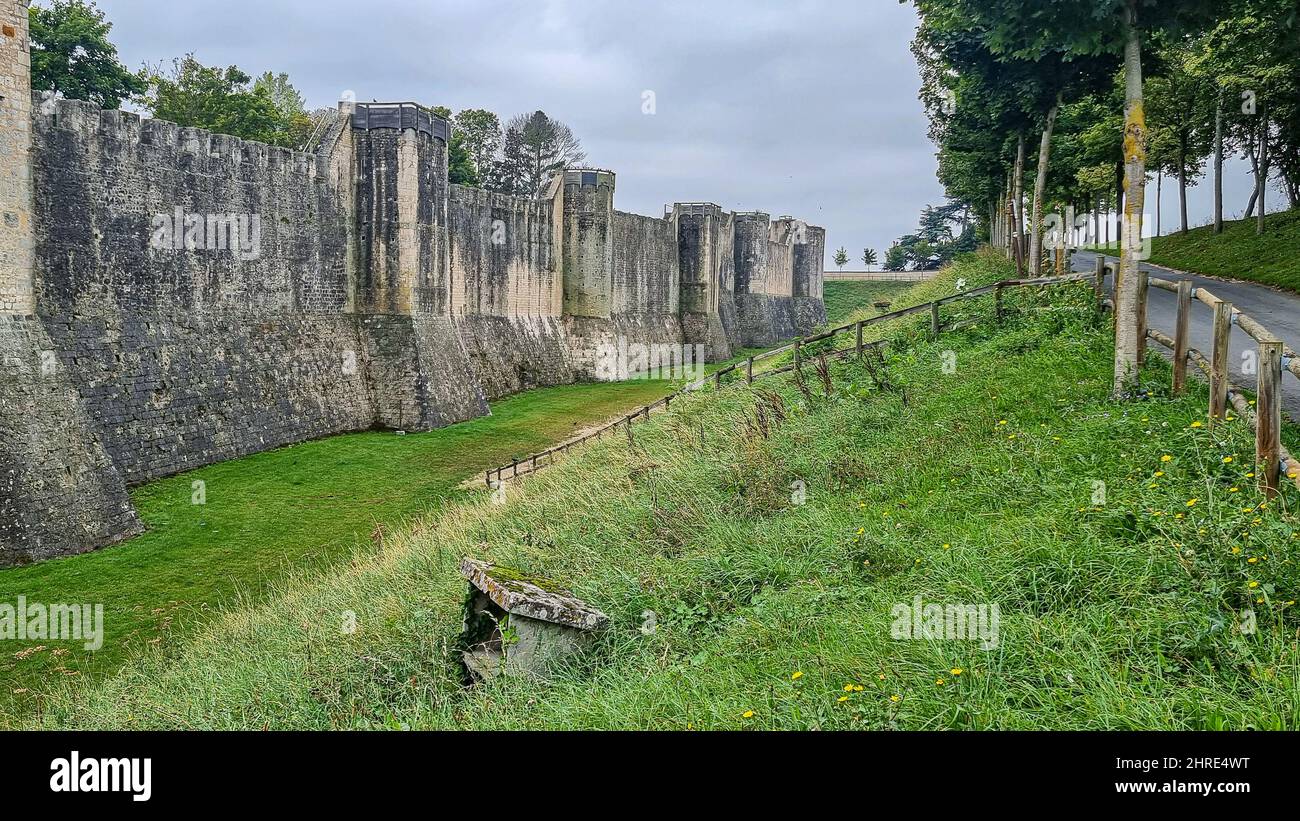 Aerial view of the city walls of Provins Stock Photo - Alamy