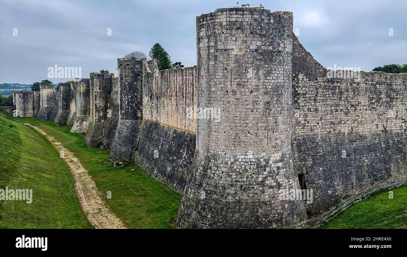 Aerial view of the city walls of Provins Stock Photo - Alamy