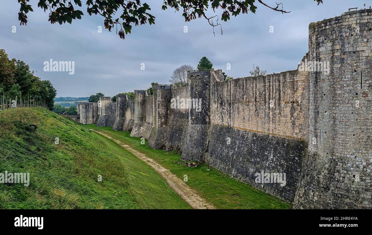 Aerial view of the city walls of Provins Stock Photo - Alamy