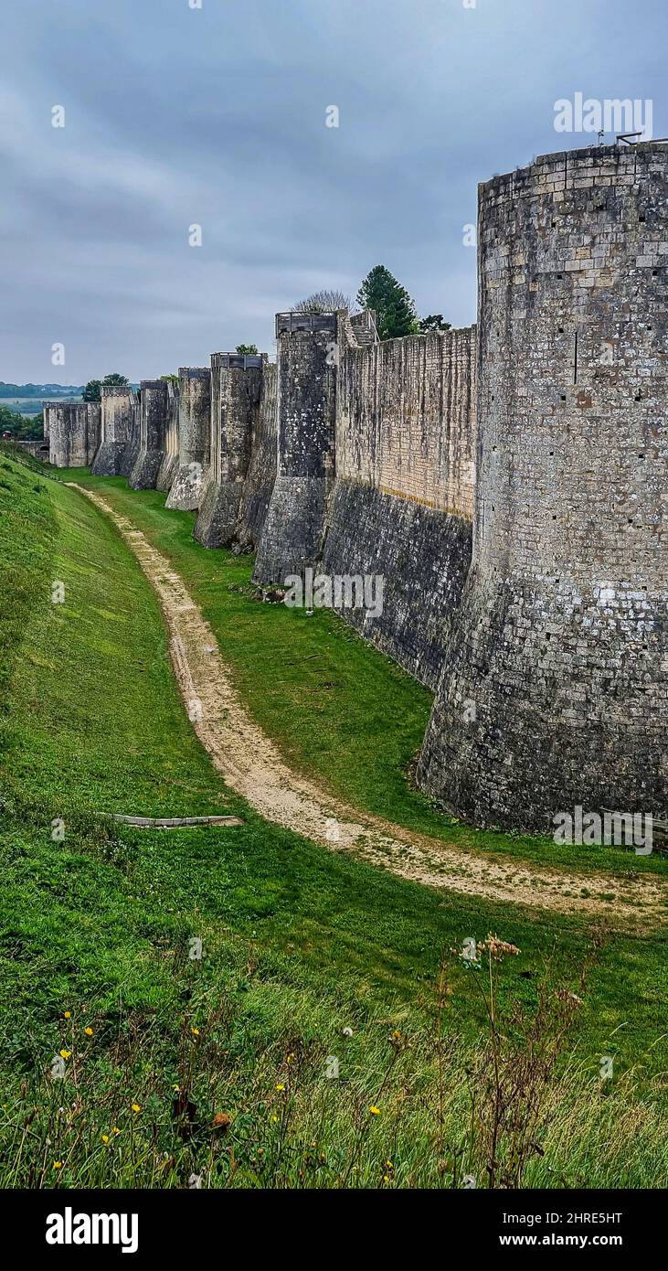 Aerial view of the city walls of Provins Stock Photo - Alamy