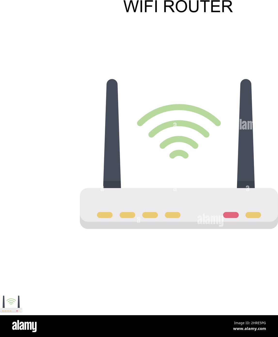 Wifi router Simple vector icon. Illustration symbol design template for ...