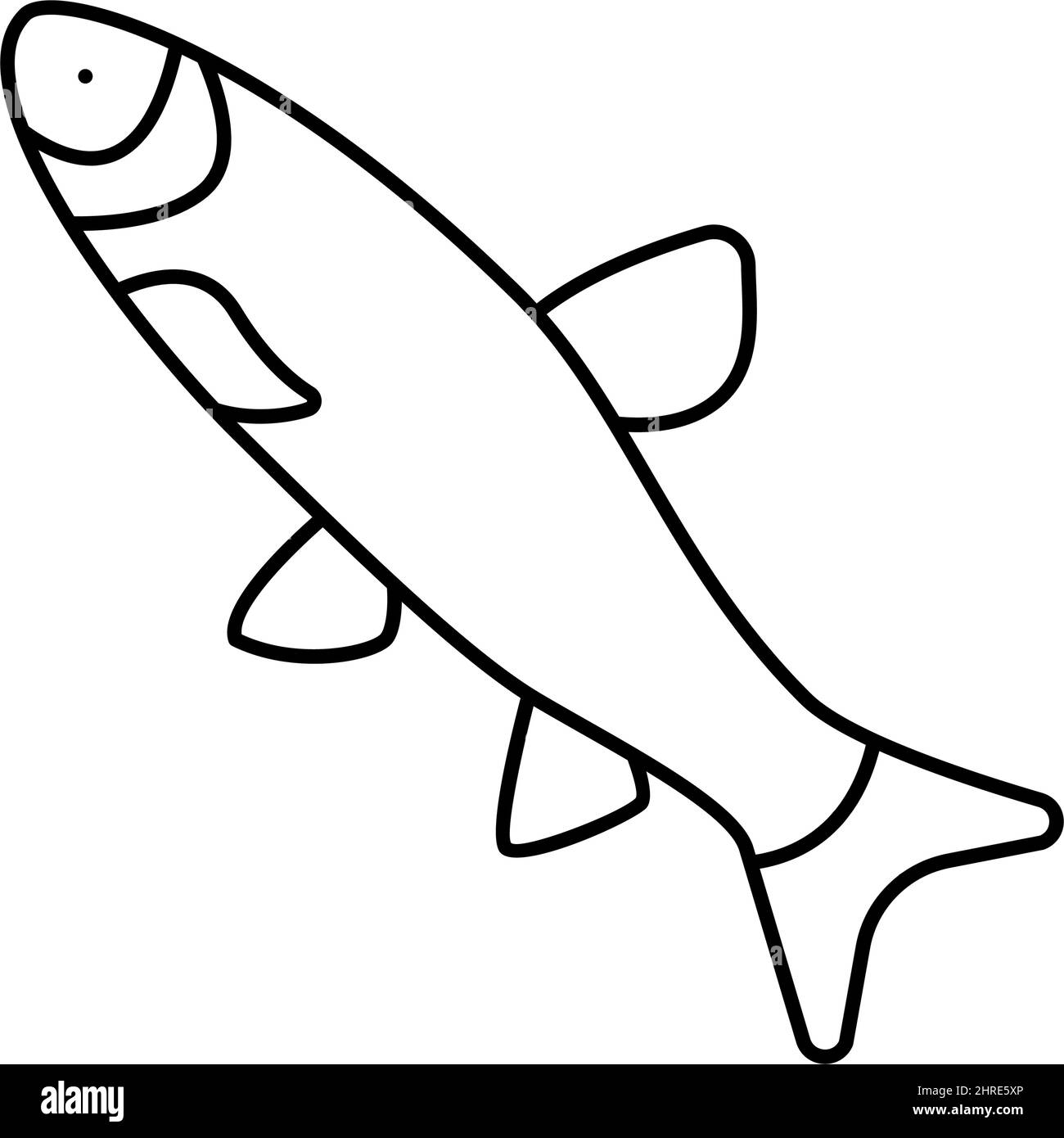 grass carp line icon vector illustration Stock Vector Image & Art - Alamy