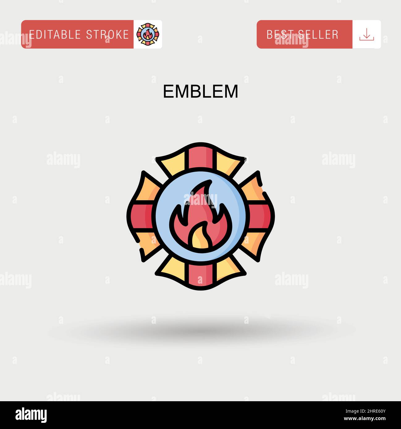 Emblem Simple vector icon Stock Vector Image & Art - Alamy