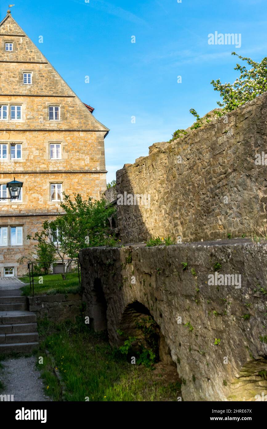 Old building wall in Rothenburg ob der Tauber, Germany Stock Photo - Alamy