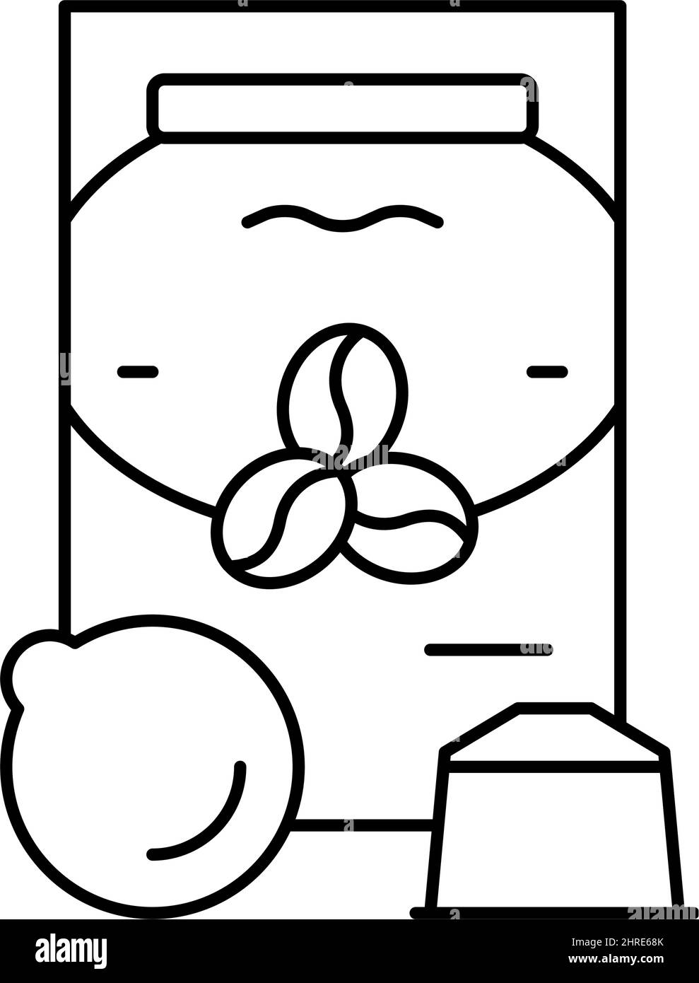 pods coffee package line icon vector illustration Stock Vector Image ...