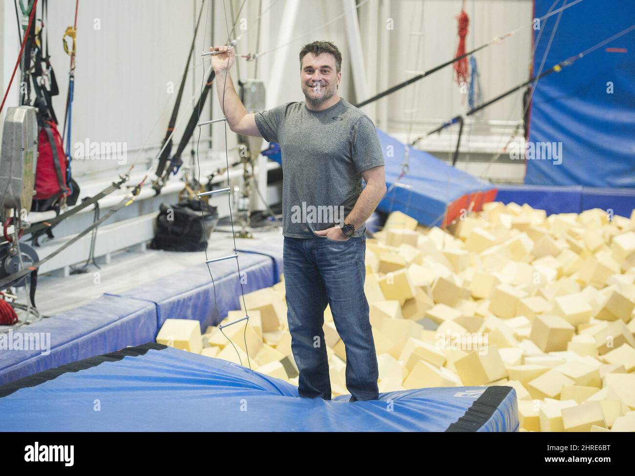 Former French freestyle skier Jean-Damien Climonet poses at the Cirque ...