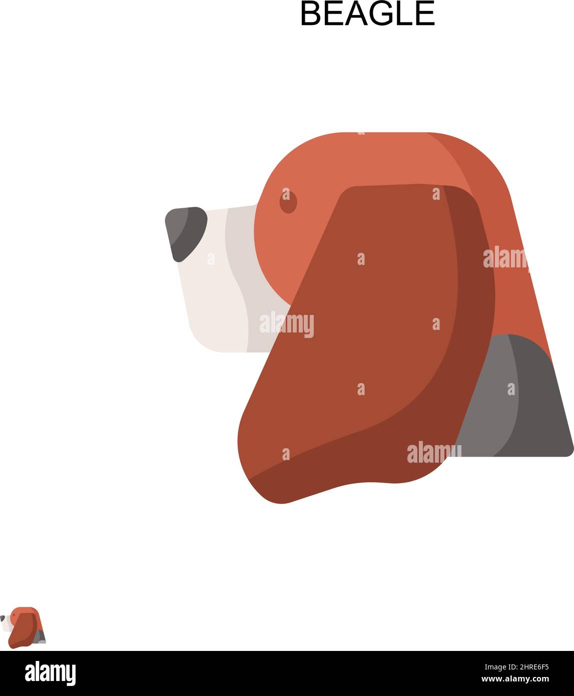 Beagle Simple vector icon. Illustration symbol design template for web ...