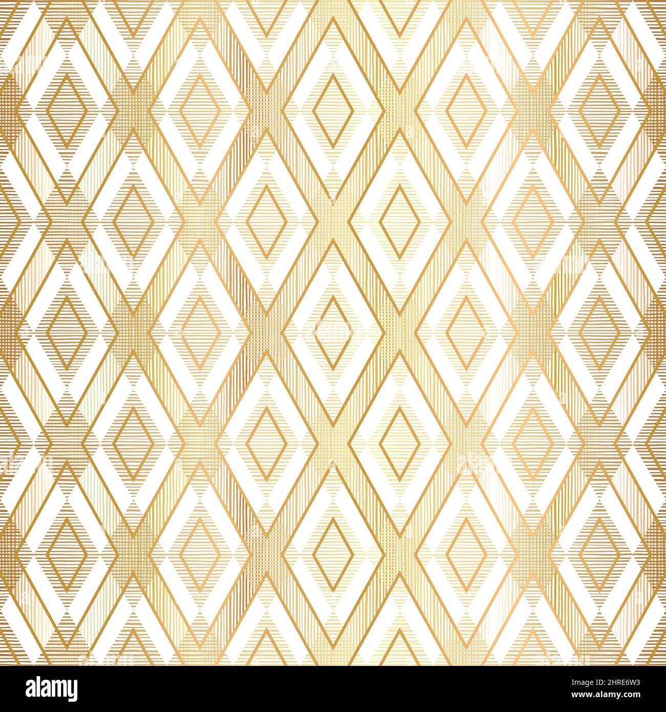 White and Gold Geometric Rhombus Shape Seamless Pattern Design Stock Vector Image & Art - Alamy