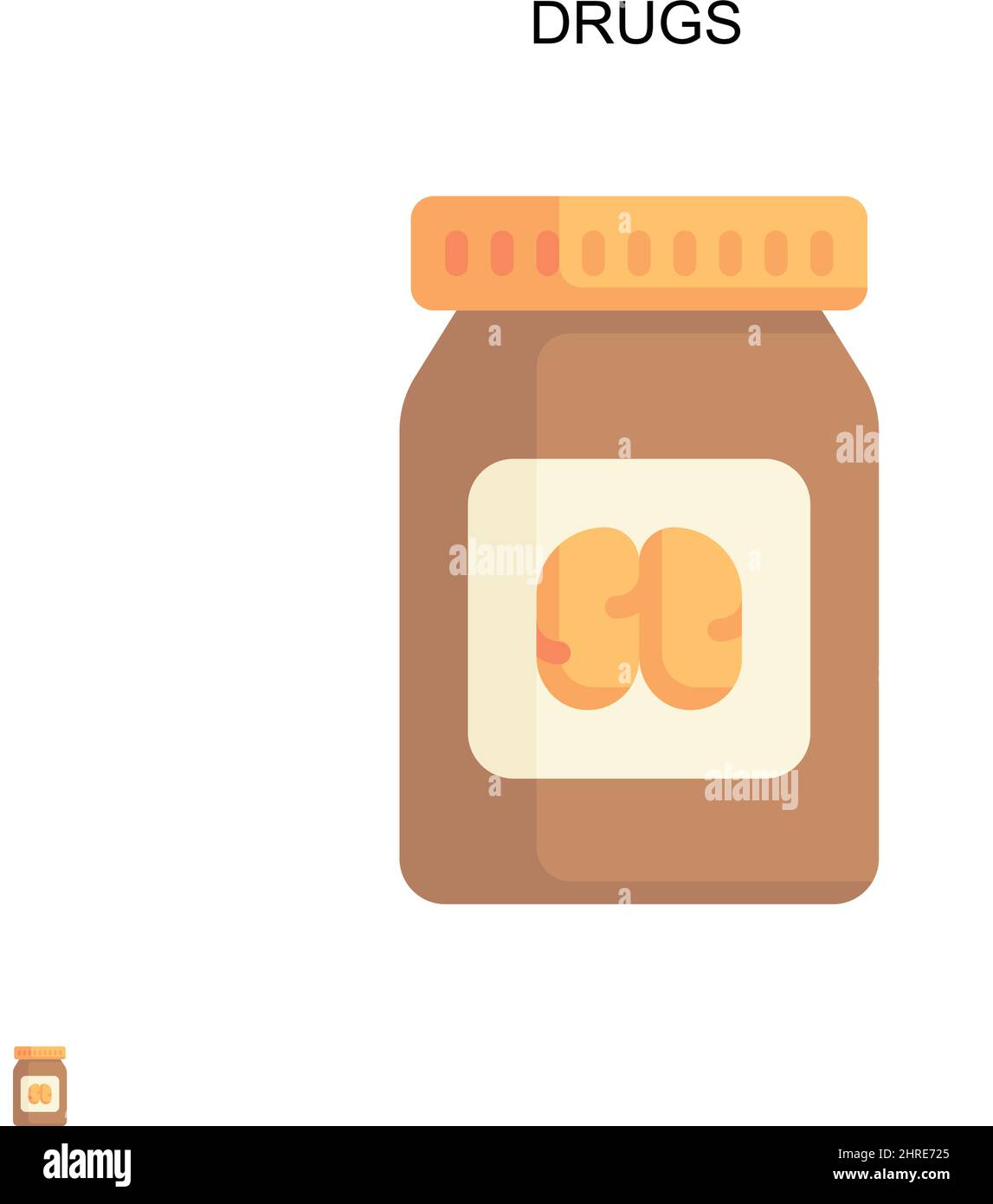 Drugs Simple vector icon. Illustration symbol design template for web ...