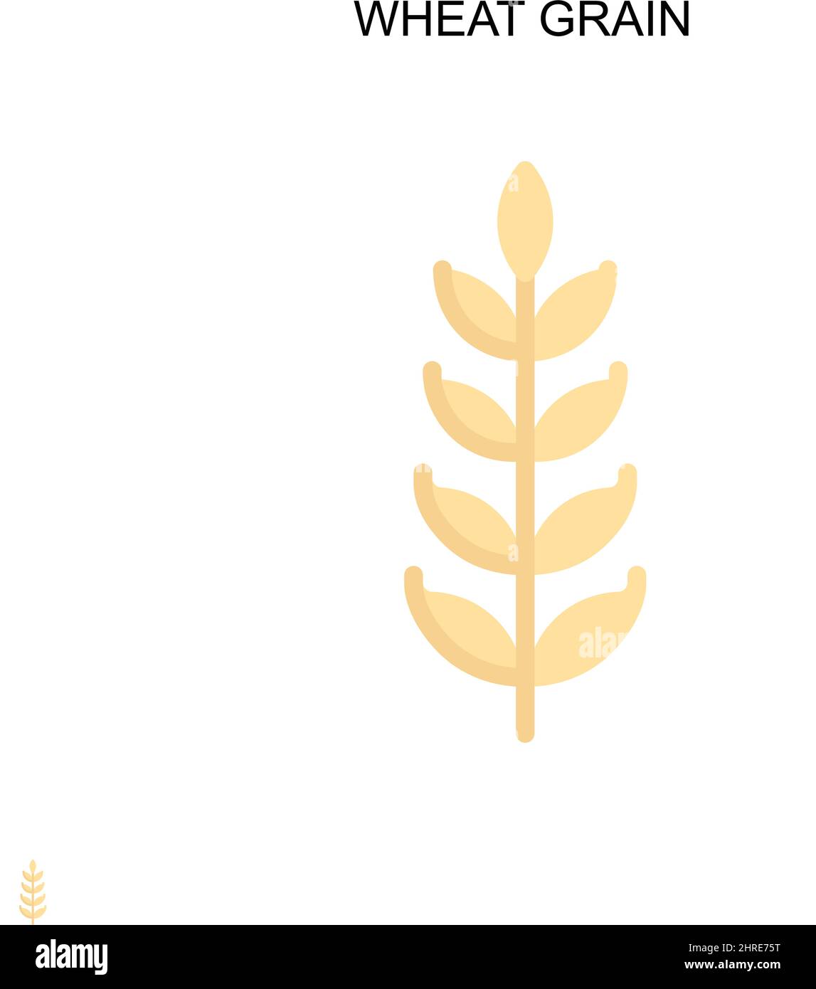 Wheat grain Simple vector icon. Illustration symbol design template for ...