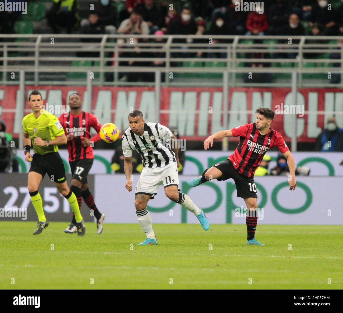 Walace of Udinese Calcio during the Italian championship Serie A football match between AC Milan ...