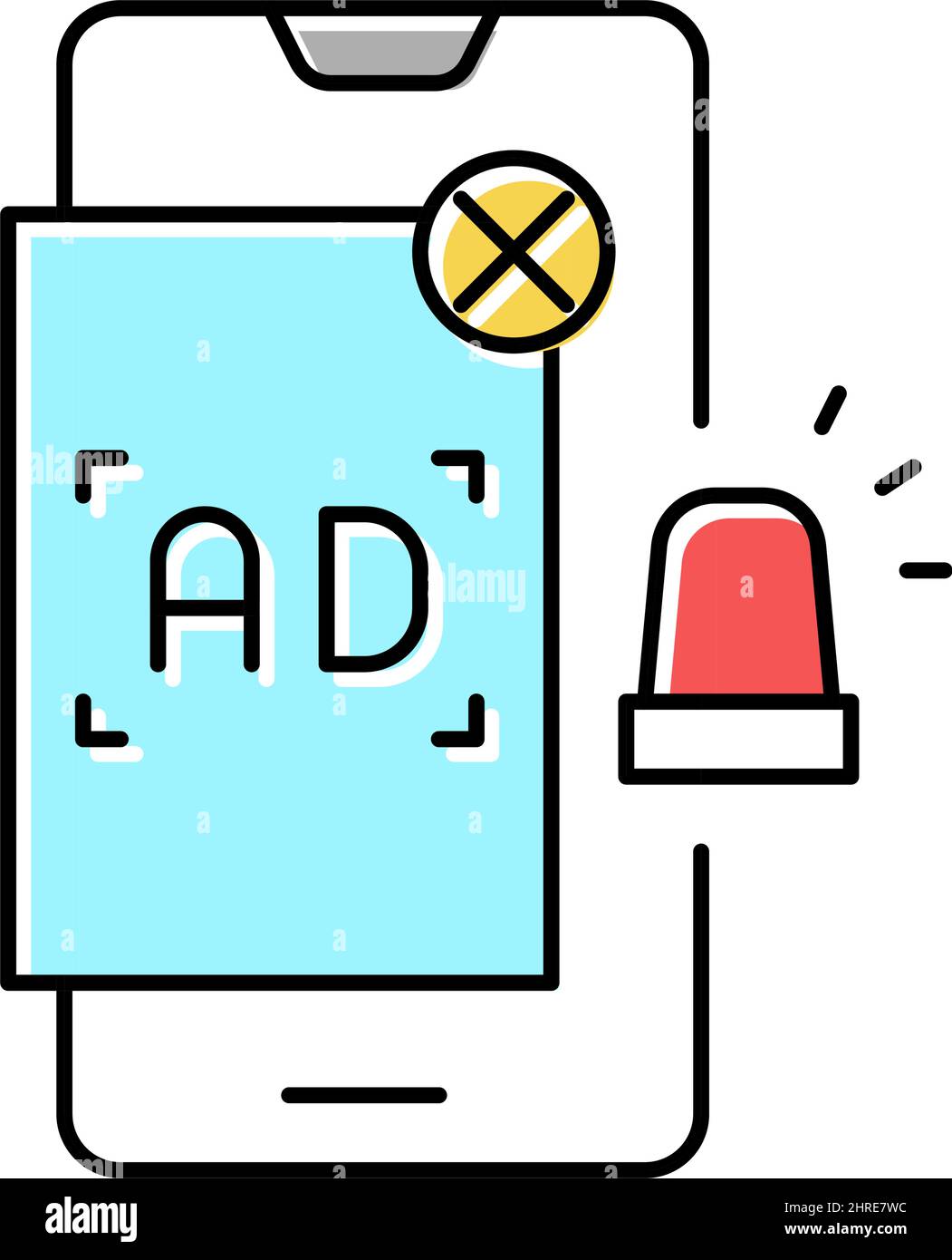 advertisement pop-up window color icon vector illustration Stock Vector ...