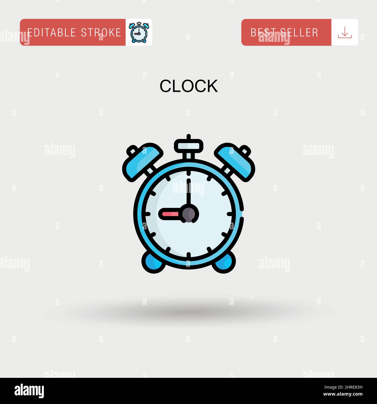 Clock Simple vector icon Stock Vector Image & Art - Alamy