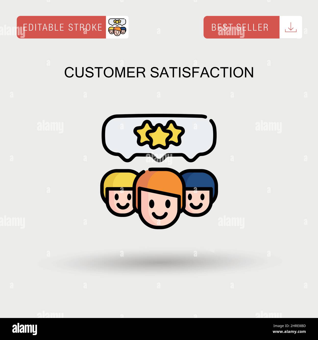Customer satisfaction Simple vector icon Stock Vector Image & Art - Alamy