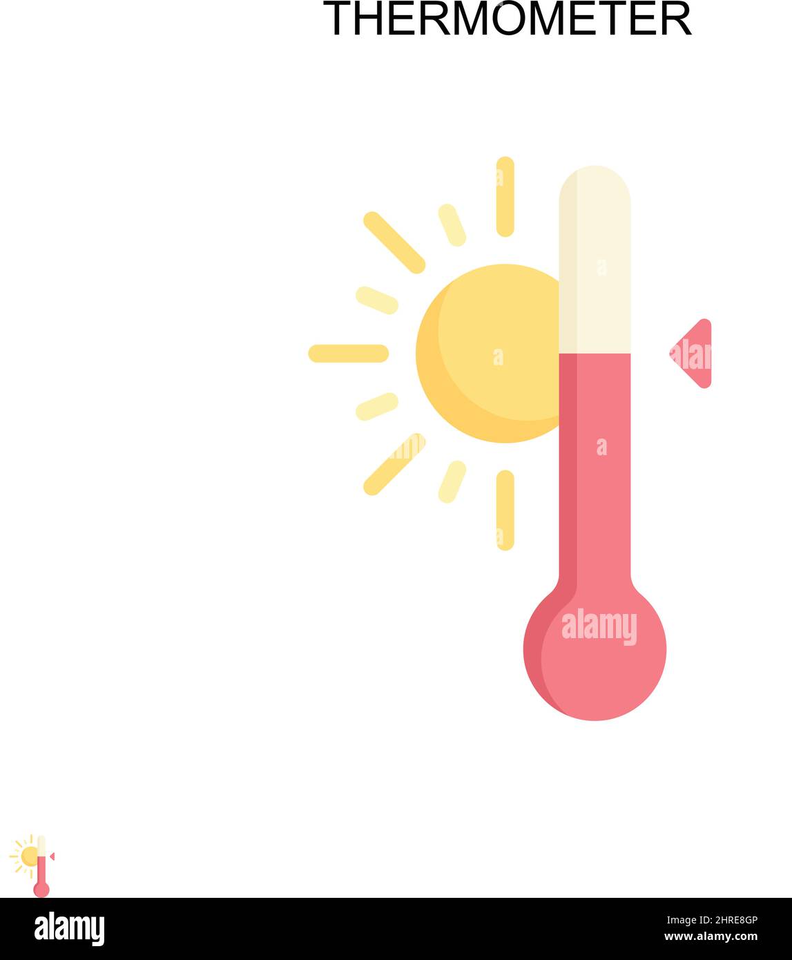 Thermometer Simple vector icon. Illustration symbol design template for ...