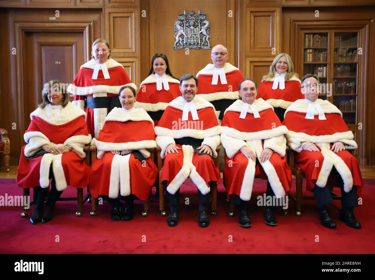 Justices of the Supreme Court of Canada pose for a group photo during ...