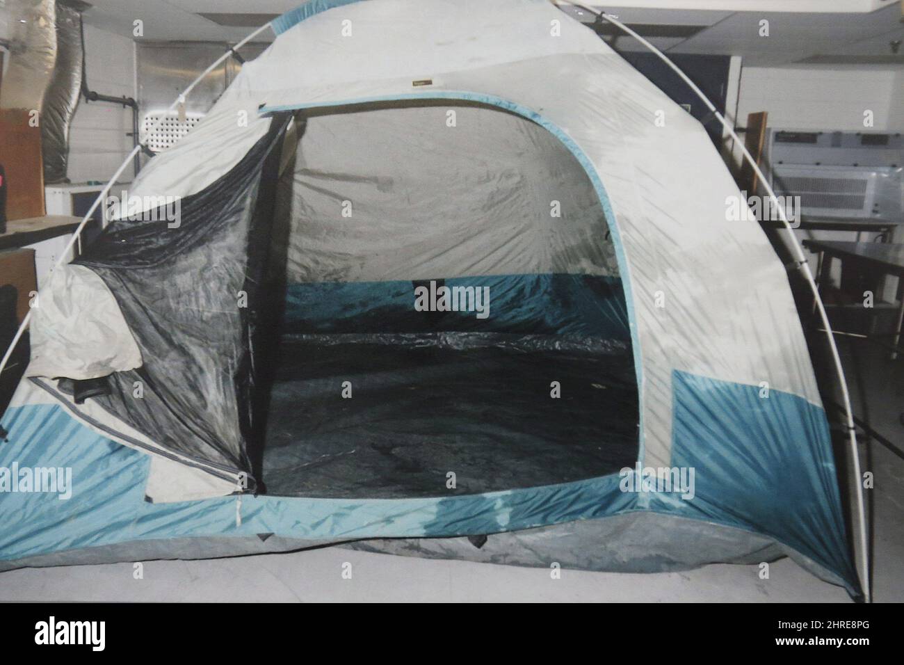 Copy photo of the evidence photo of Raymond Cormier's tent used in the ...