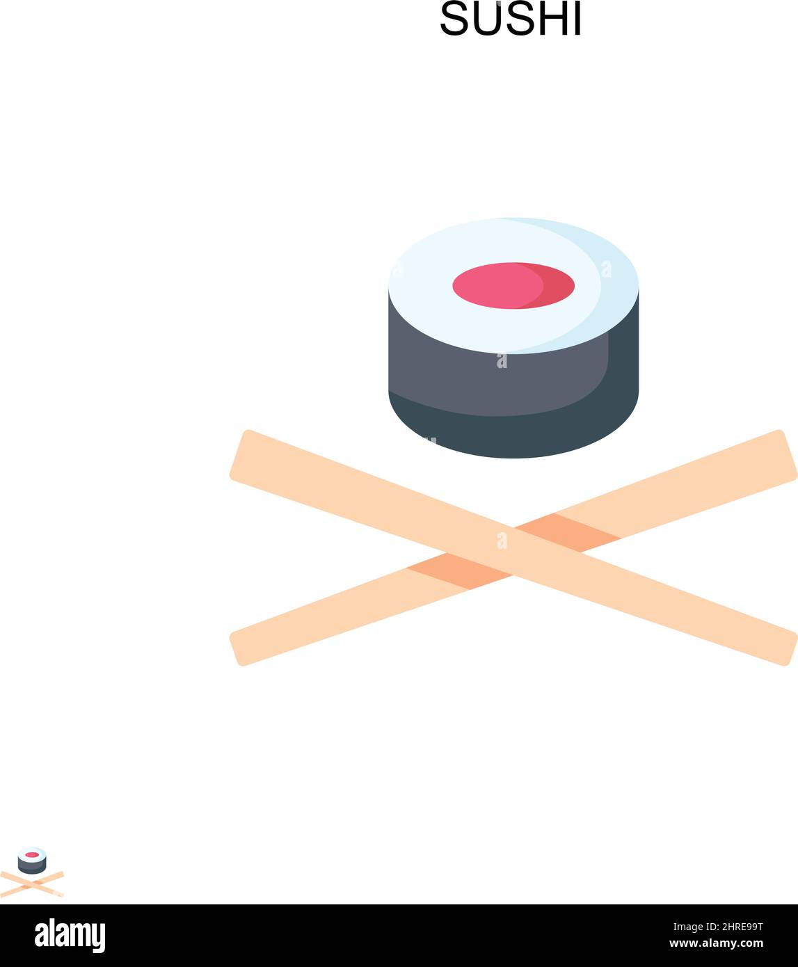 Sushi Simple vector icon. Illustration symbol design template for web ...
