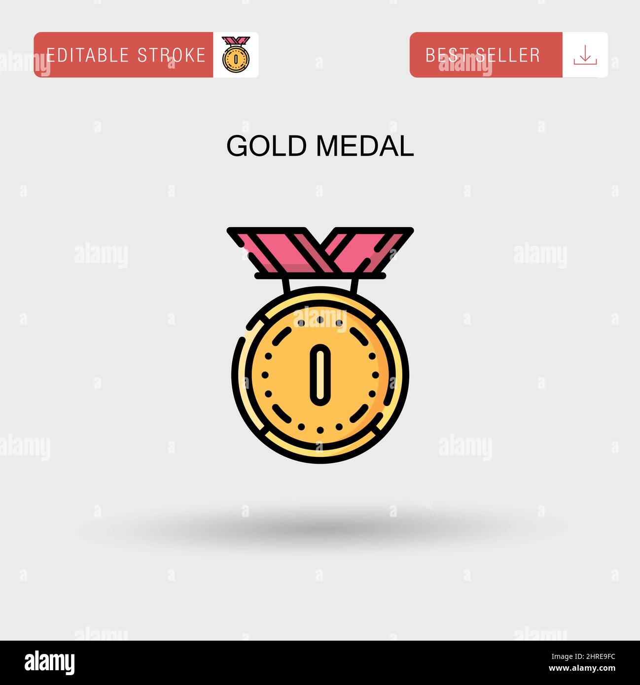 Gold medal award certificate Stock Vector Images - Alamy