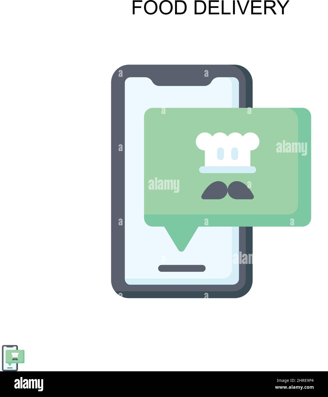 Food delivery Simple vector icon. Illustration symbol design template ...