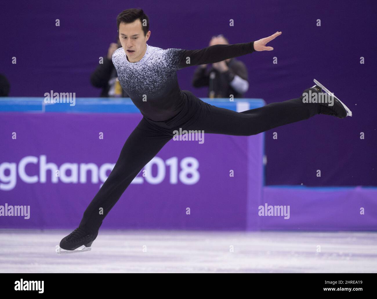 Canada's Patrick Chan performs his short program in the men's portion ...