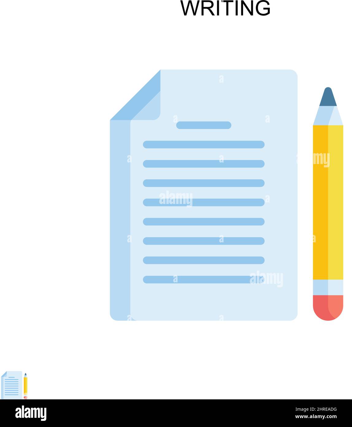 Writing Simple Vector Icon Illustration Symbol Design Template For Web Mobile Ui Element Stock