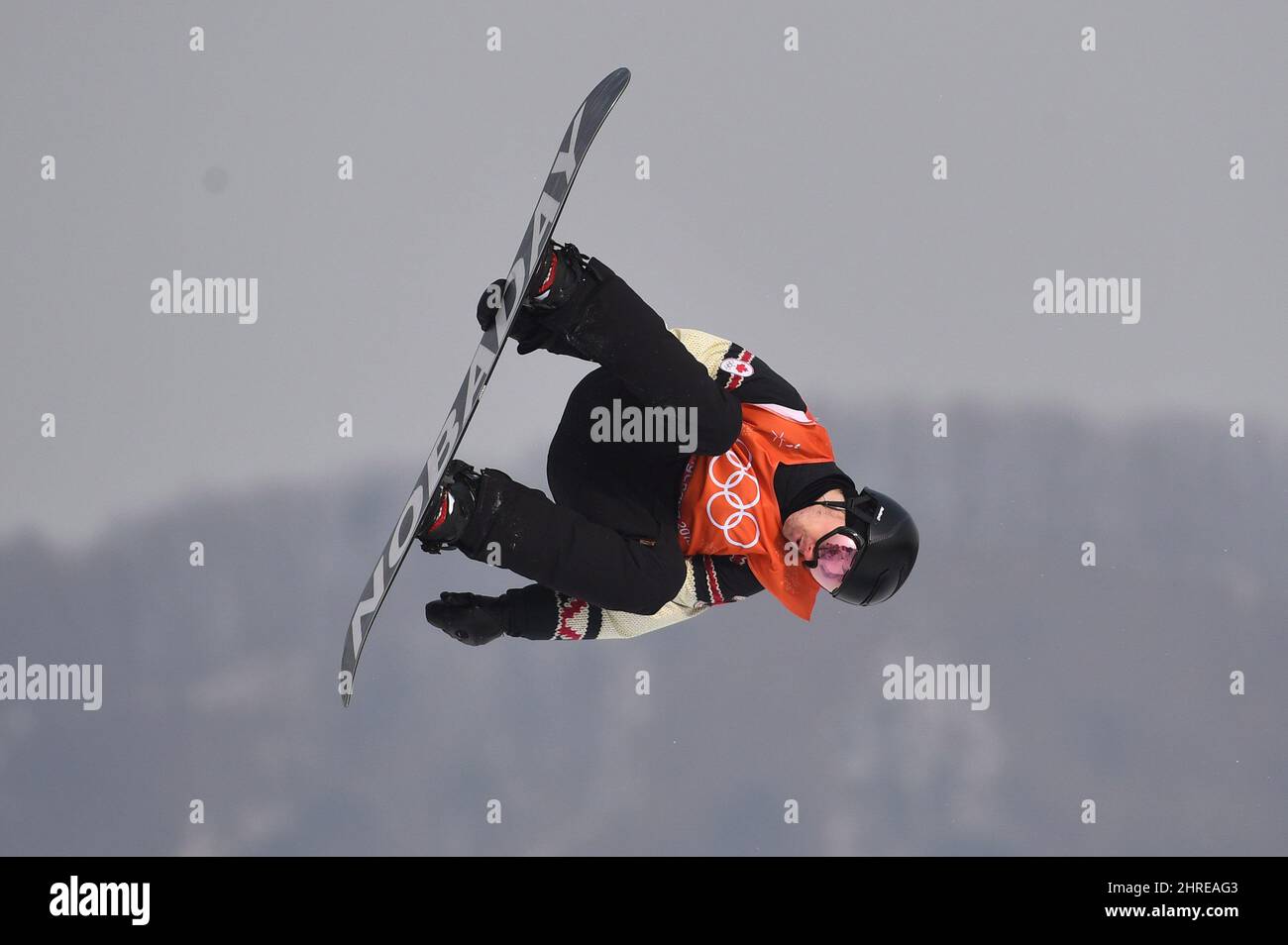Canada's Max Parrot of Bromont, Que. flies through the air during his ...