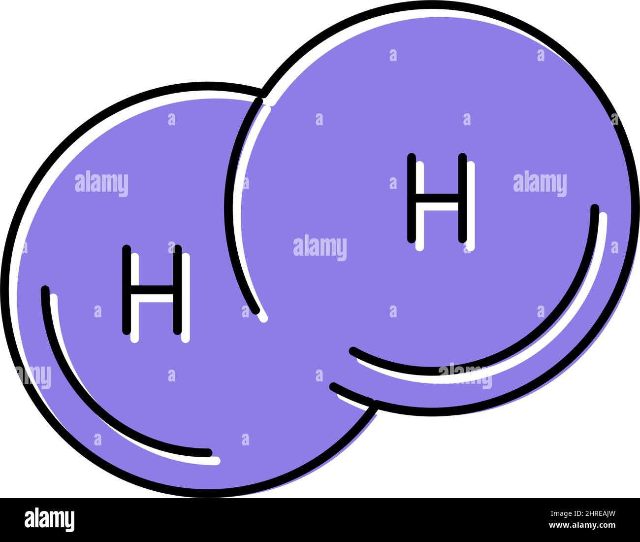 chemical compound hydrogen color icon vector illustration Stock Vector ...
