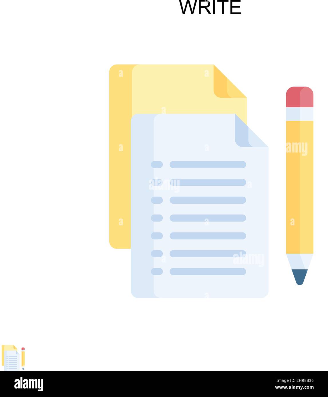 Write Simple vector icon. Illustration symbol design template for web ...