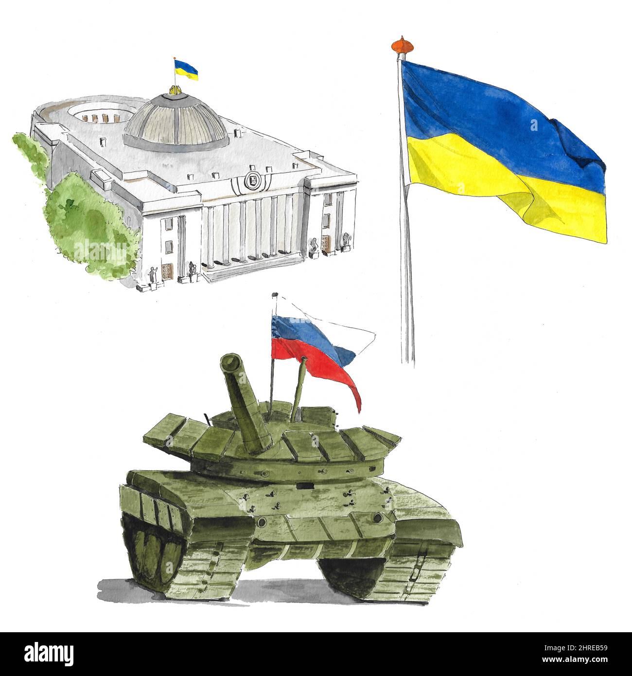 War in ukraine symbols Cut Out Stock Images & Pictures - Alamy