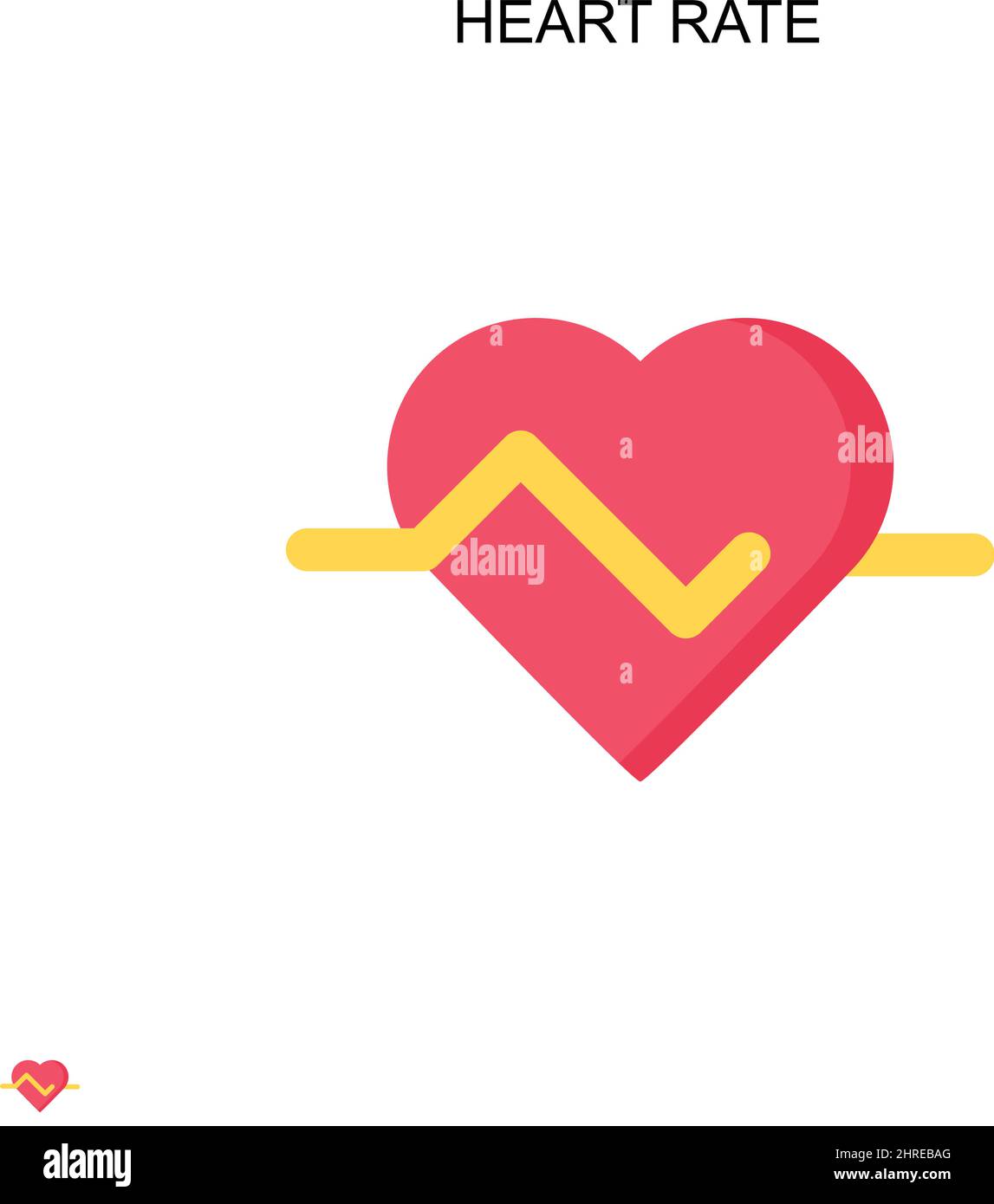 Heart rate Simple vector icon. Illustration symbol design template for ...