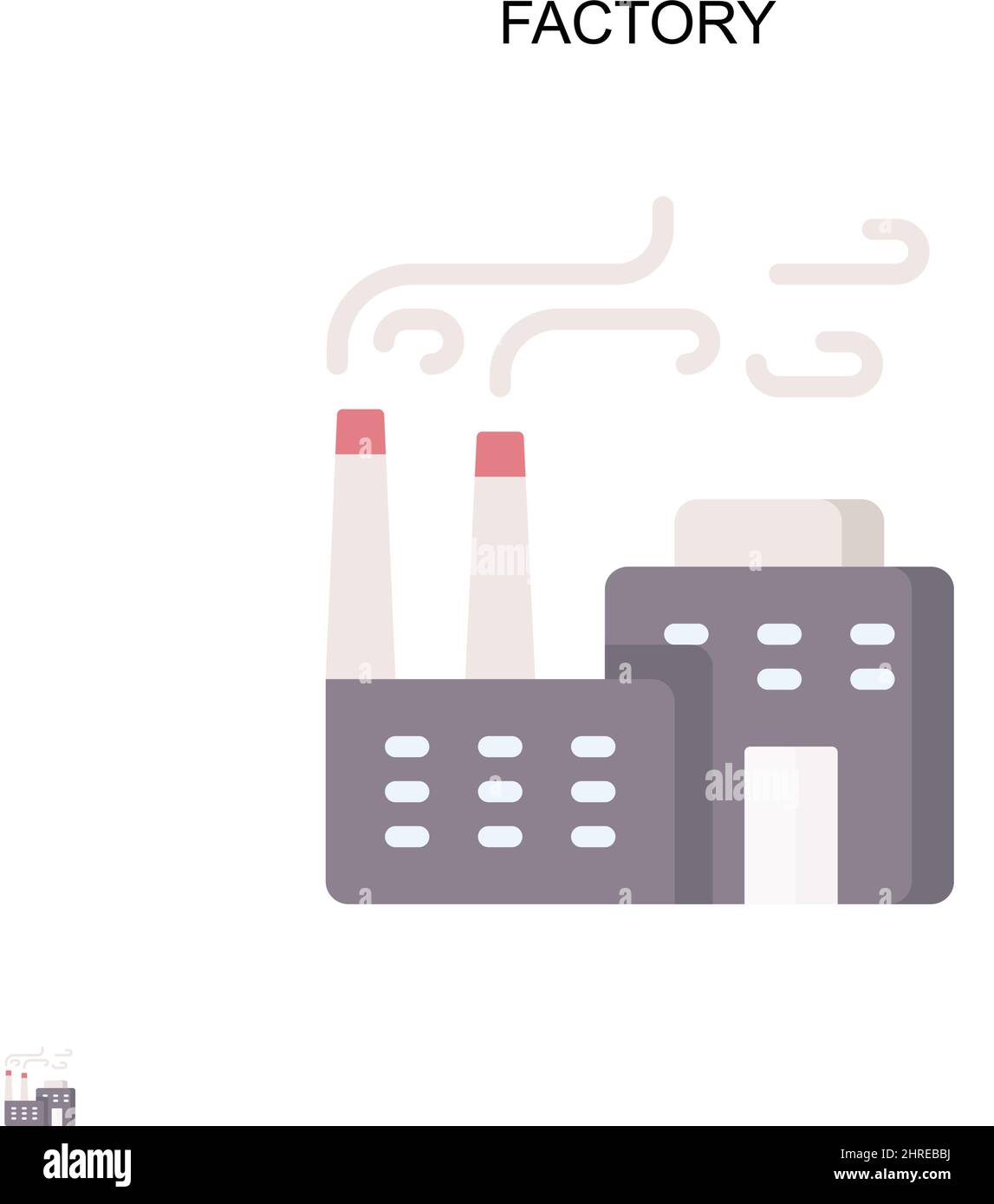 Factory Simple vector icon. Illustration symbol design template for web ...