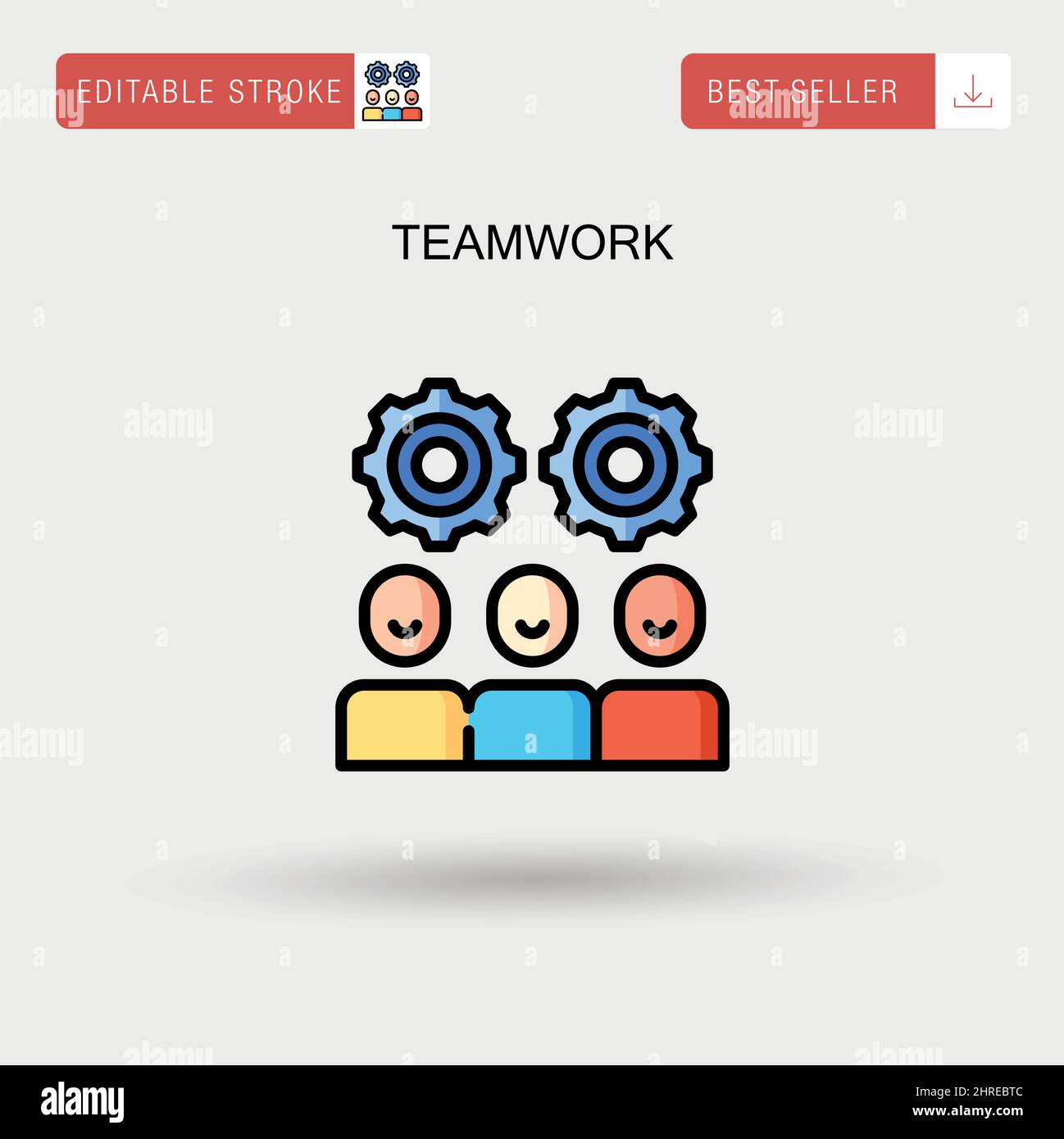 Simple teamwork icon hi-res stock photography and images - Alamy