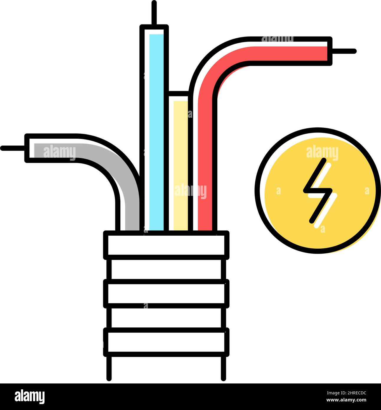 electricity cable color icon vector illustration Stock Vector Image ...