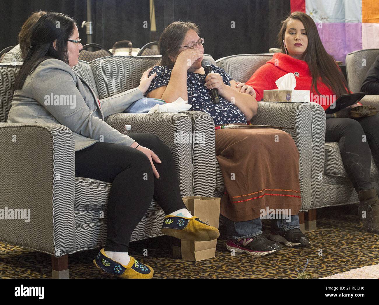 Barbara Bernard is flanked by her daughter Deana Beaton, left, and ...