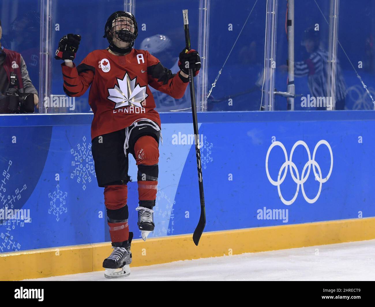 Canada forward Meghan Agosta (2)celebrates her goal against the United ...